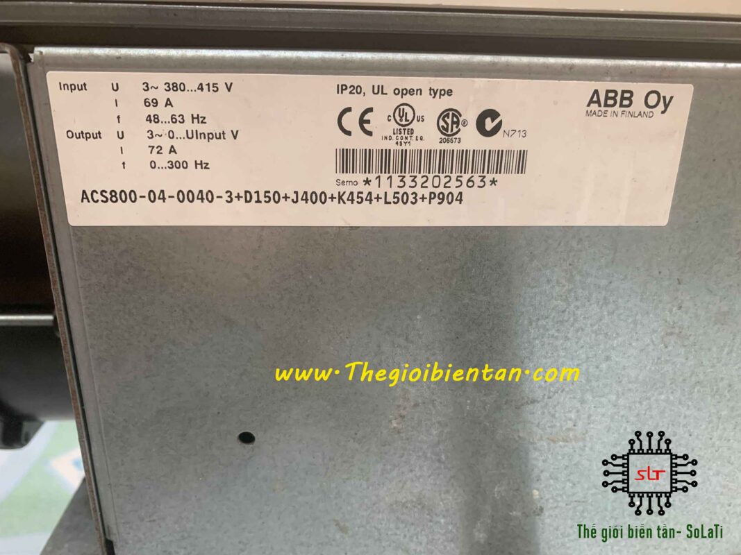 Biến tần ABB ACS800 37kw-380v ACS800-04-0040-3 - Thế Giới Biến Tần