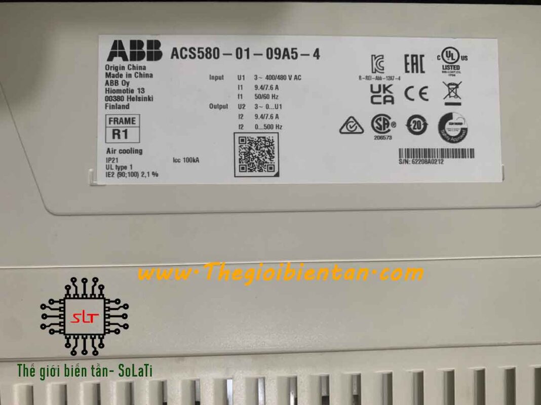 Biến tần ABB ACS580 4kw ACS580-01-09A5-4 - Thế Giới Biến Tần