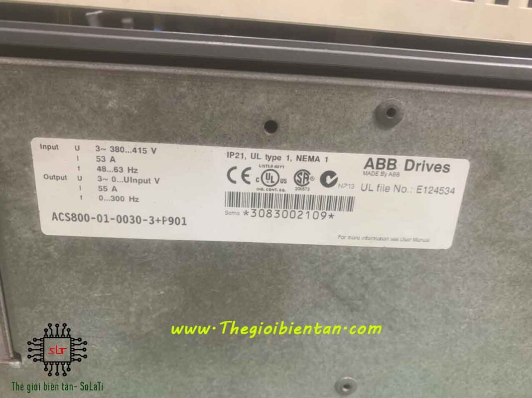 Biến tần ABB ACS800 30kw ACS800-01-0030-3+P901 - Thế Giới Biến Tần